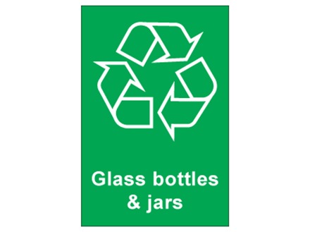 Glass Recycling Sign