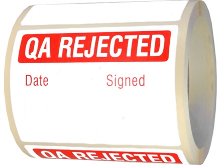 QA Rejected label | ZL4020 | Label Source